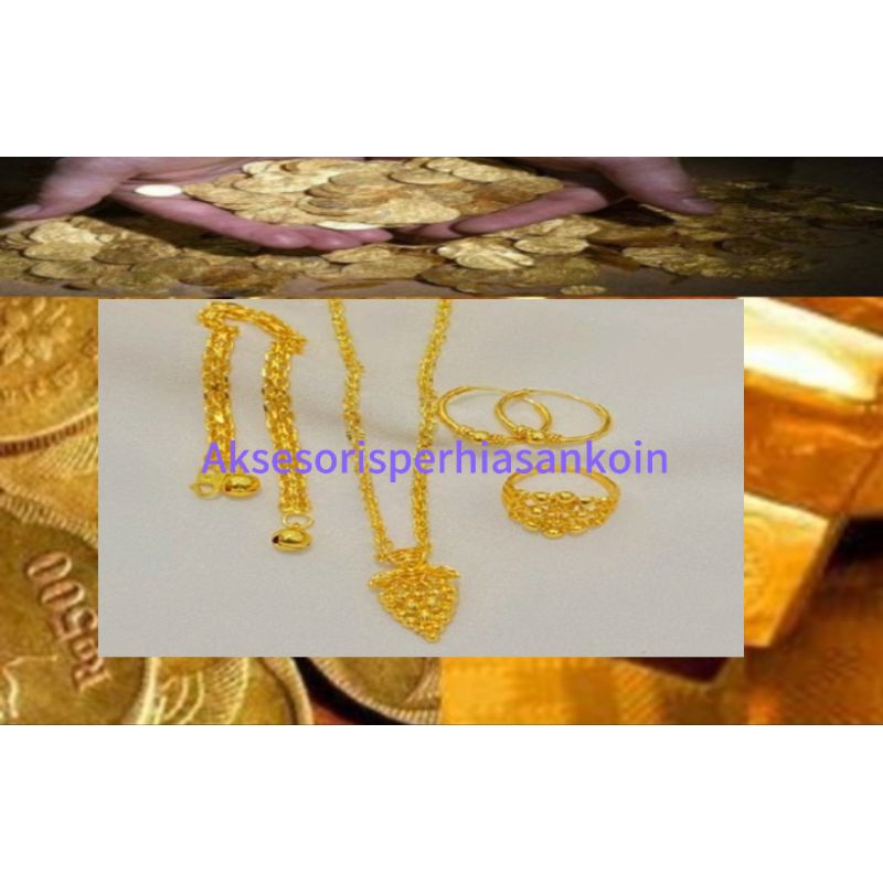 Jual terbaru set perhiasan berbahan koin 1991 asli bermotif anggur anti ...