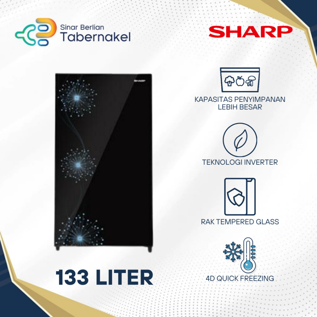 Jual Kulkas 1 Pintu Sharp 133 Liter SJ-X167MG | Shopee Indonesia