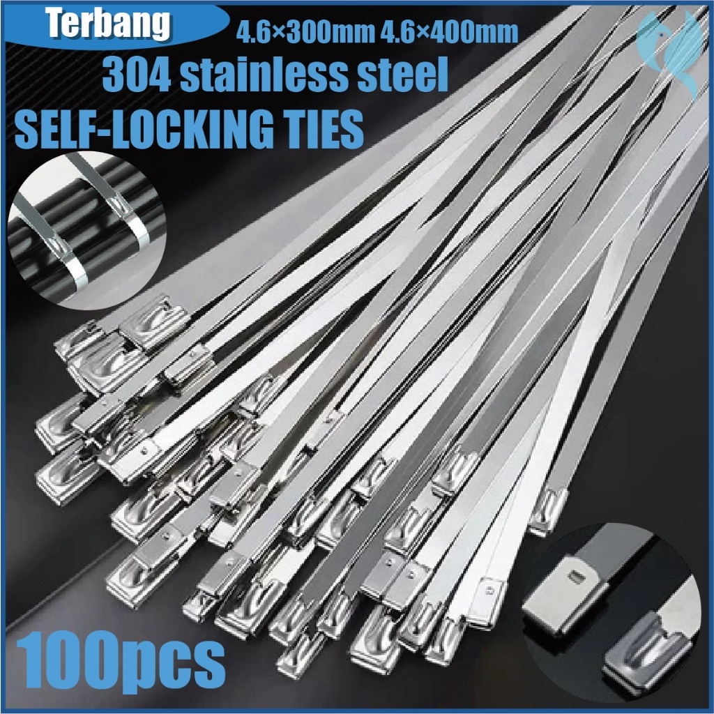 Jual 100PCS Kabel Ties Stainless Steel Cable Ties Kabel Tis Besi SS304 ...