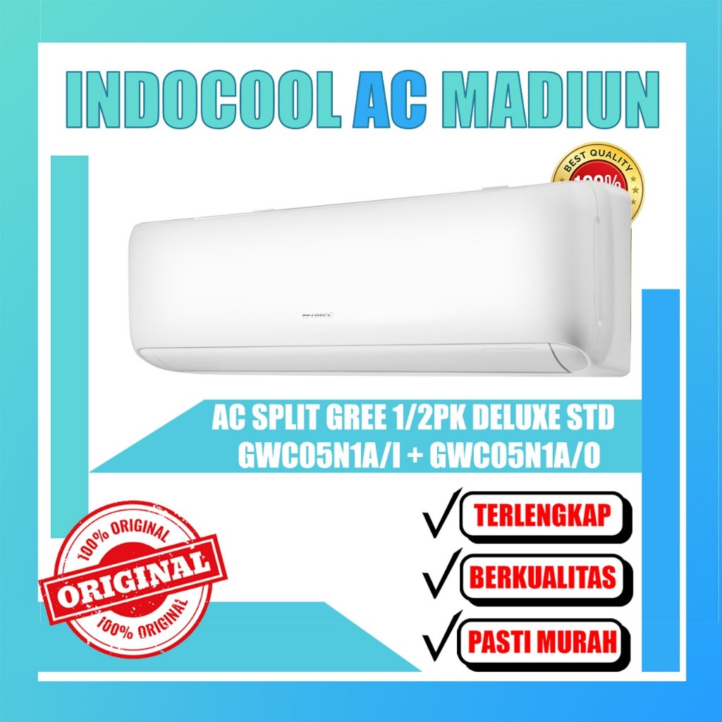 Jual AC SPLIT GREE DELUXE STANDART 1/2PK (GWC-05N1A) | Shopee Indonesia