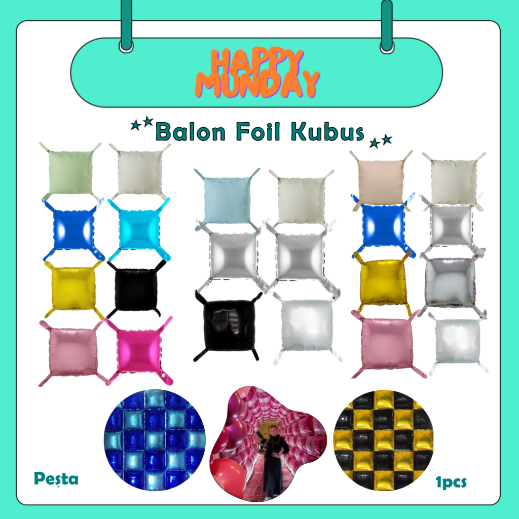 Jual Balon Foil Persegi Ikat Tali / Balon Kotak Backdrop | Shopee Indonesia