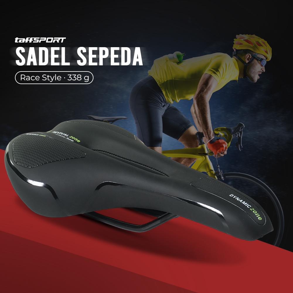 Jual REVIVAL ZONE Jok Sadel Sepeda Soft Pad Race Style Black Green ...