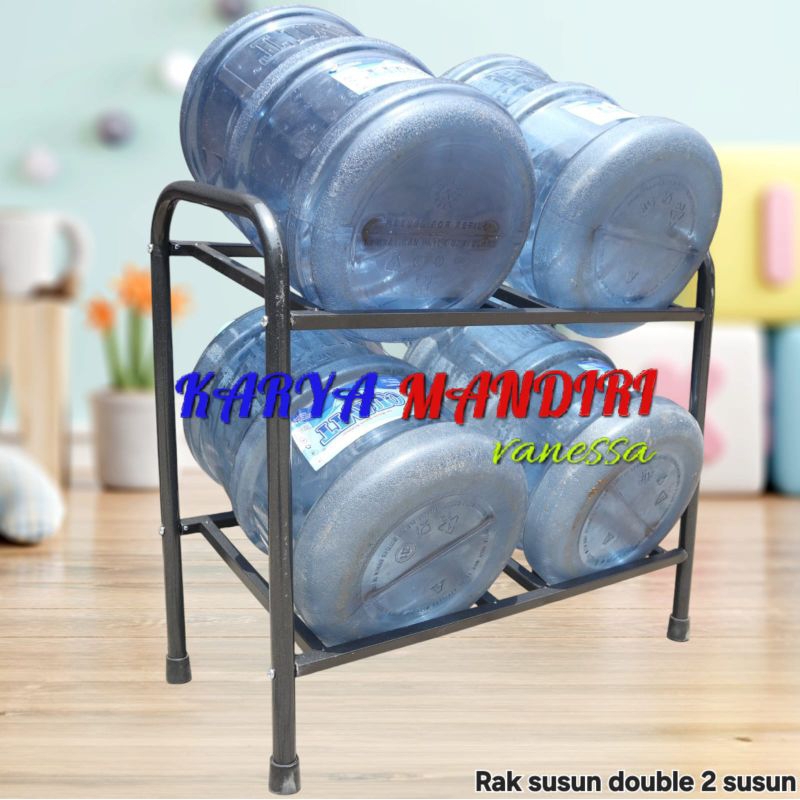 Jual Rak Galon Susun 2 Double 4 Galon Tempat Galon Susun Besi Kuat Dan ...