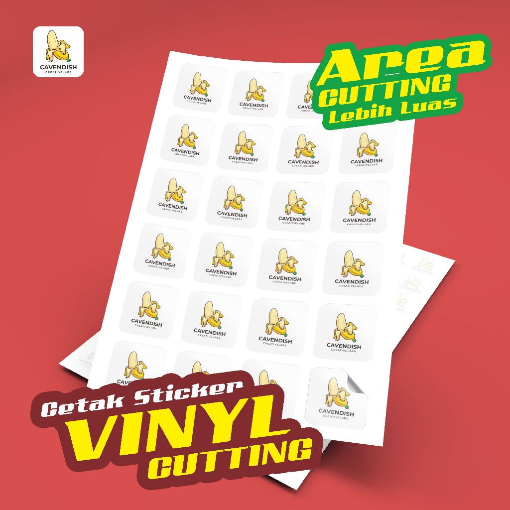 Jual Cetak Sticker VINYL MATTE / GLOSSY Cut Halfcut/ Diecut/ Label ...