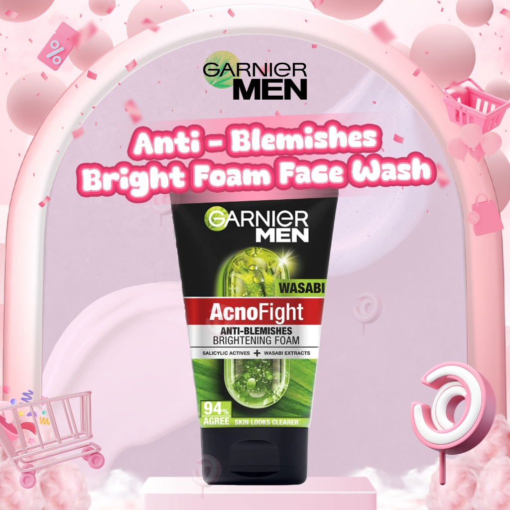 Jual GARNIER MEN - ACNO FIGHT WASABI ANTI-ACNE IMPERFECTIONS BRIGHTENING FOAM ( 100 ml ) - Sabun ...