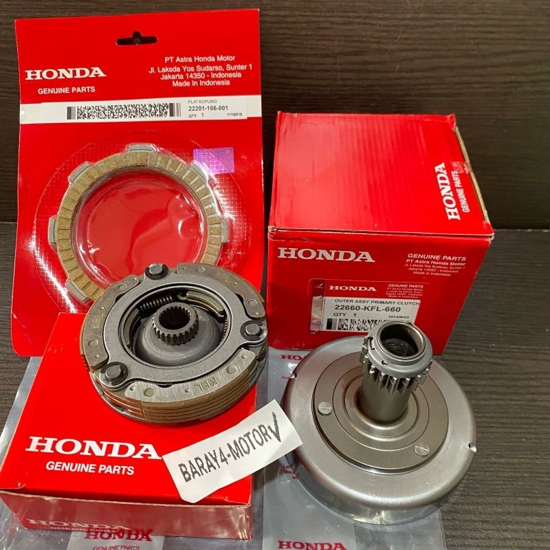 Jual Paket Lonceng+Ganda Assy+Plat Kopling Supra Fit New/Old/Fit X/Fit S/Legenda/Revo Lama (KFL ...