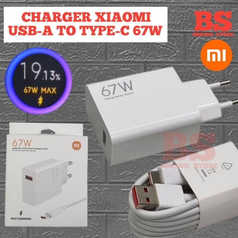 Jual CHARGER XIAOMI 67W TURBO CHARGING FAST CHARGING ADAPTOR DAN KABEL ...