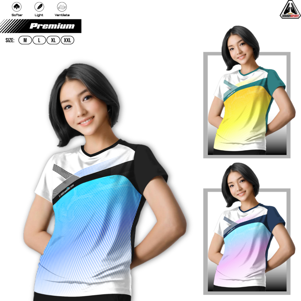 Jual BCW Wins Cinta Baju Olahraga Premium Cewe Baju Badminton Wanita ...