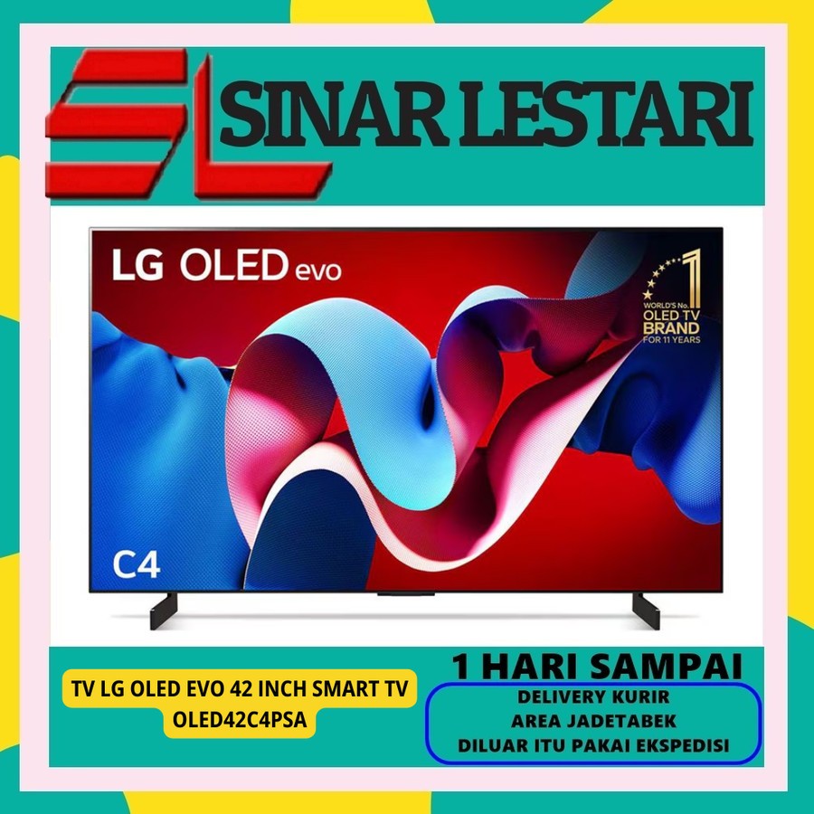 Jual TV LG 42C4 OLED EVO 42 INCH SMART TV W/DOLBY ATMOS OLED42C4PSA 2024 | Shopee Indonesia