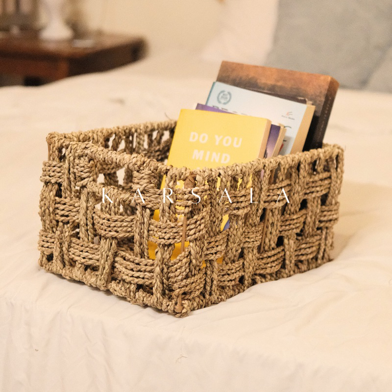 Jual KARSALA Minna Storage Box | Wadah Buku Keranjang Laundry Anyaman ...