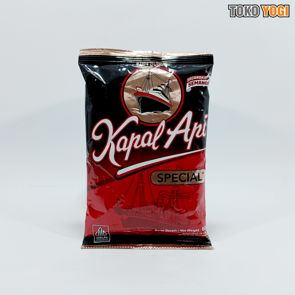 Jual KAPAL API SPECIAL 60g || KOPI HITAM BUBUK SACHET | Shopee Indonesia