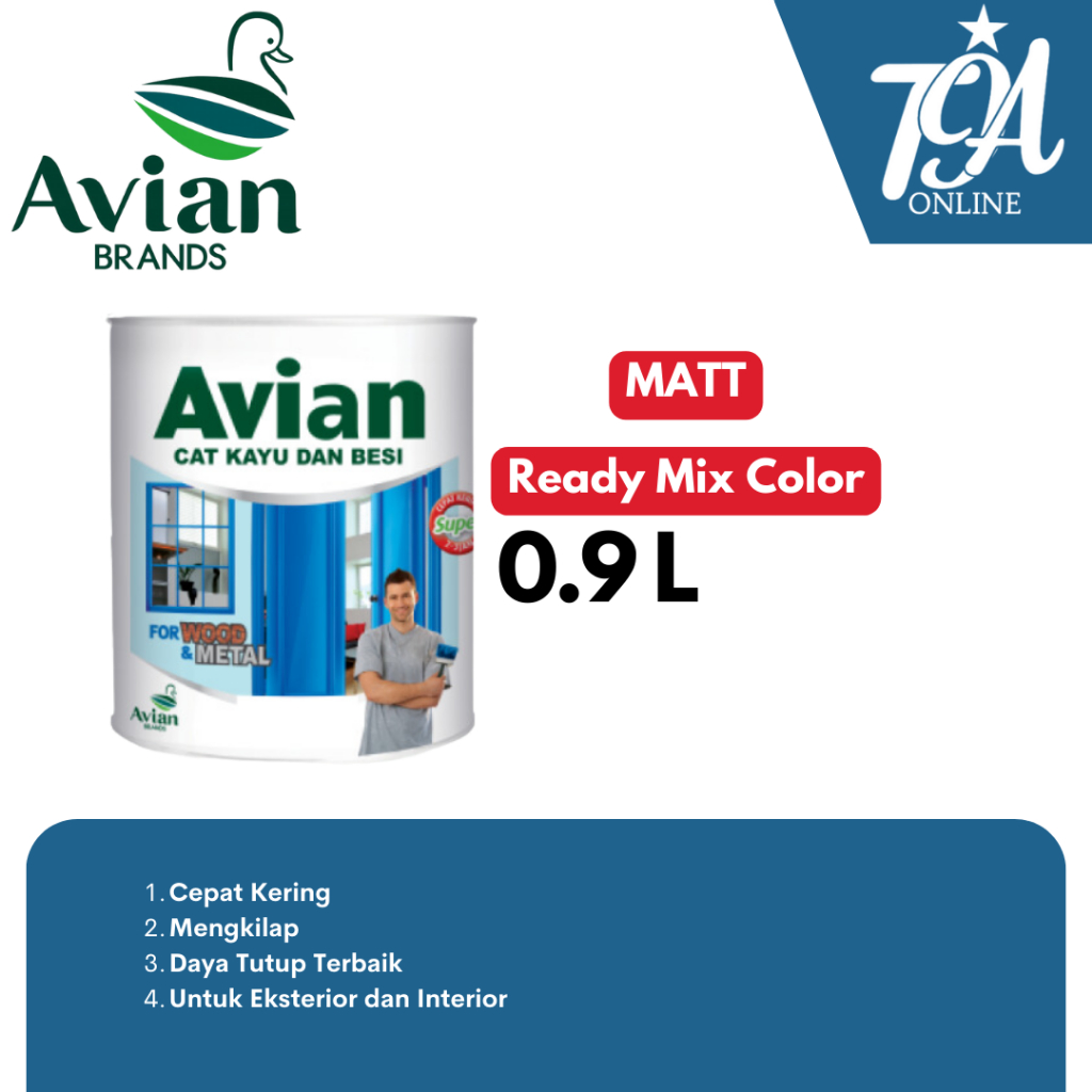 Jual AVIAN Synthetic Cat Kayu & Besi Matt 0,9 Liter | Shopee Indonesia