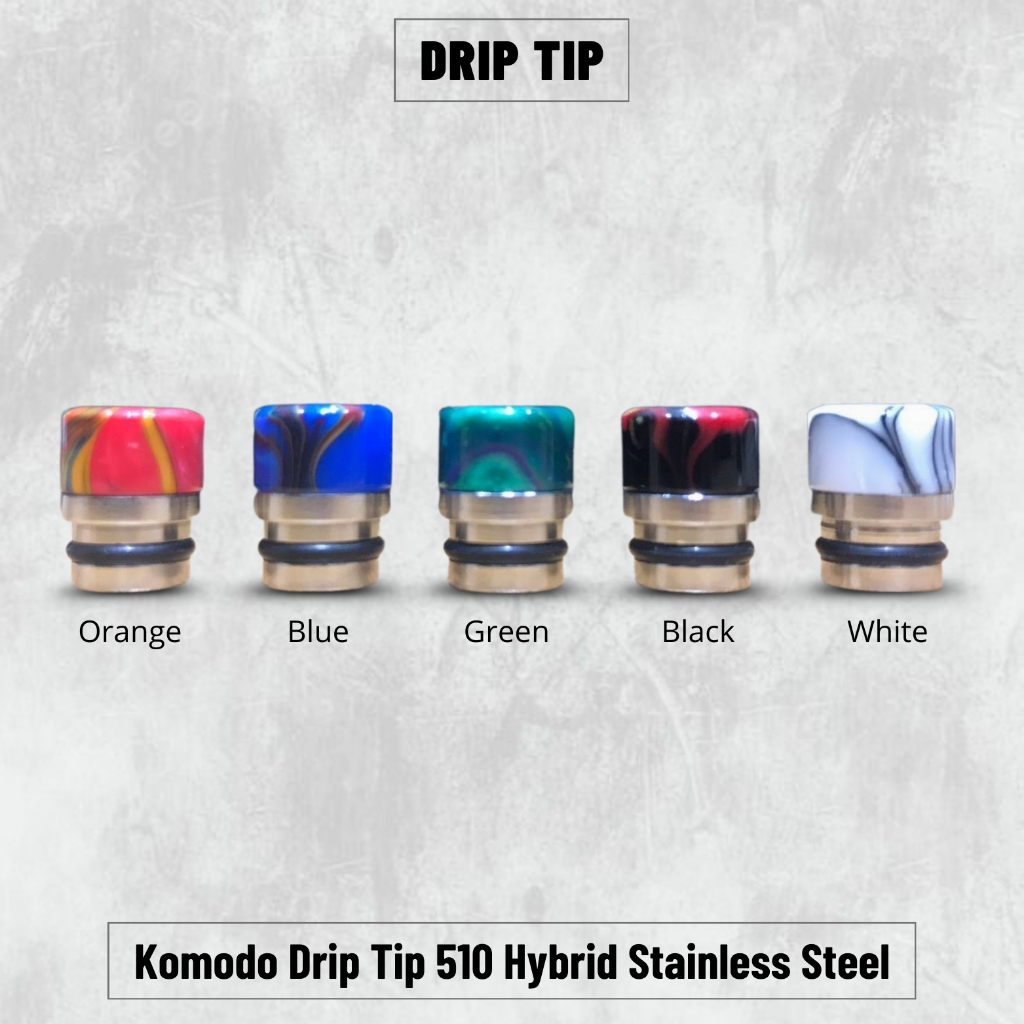 Jual Komodo Drip Tip 510 Hybrid Stainless Steel 100% Authentic ...