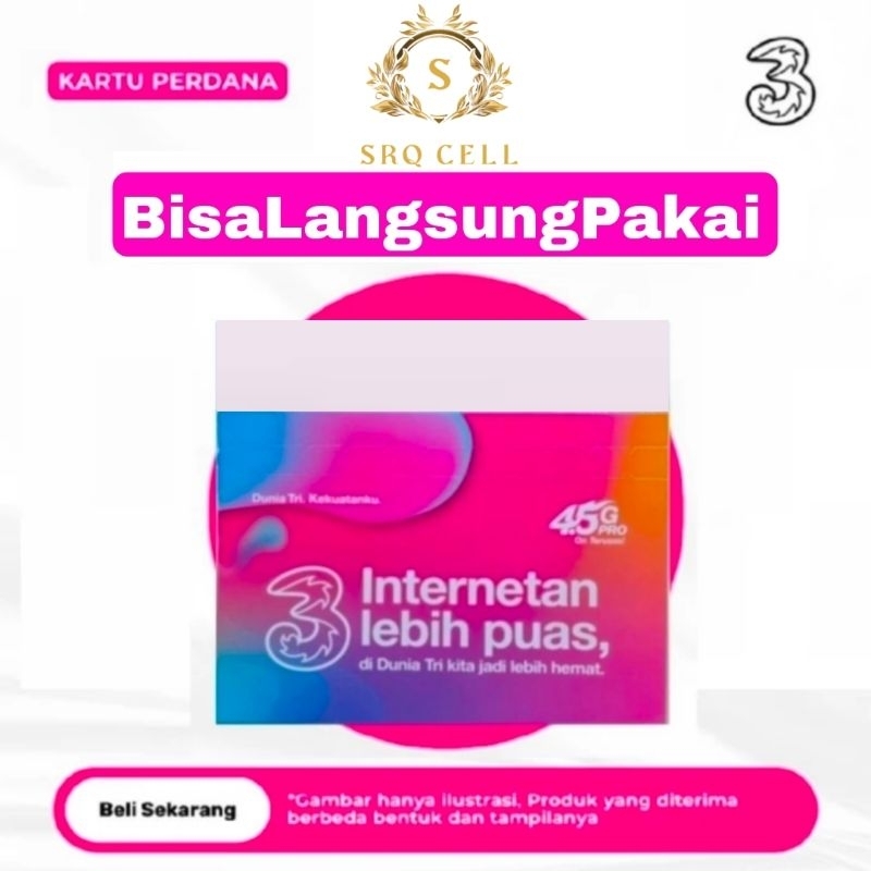 Jual Kartu Perdana Three Tri Kosong Register Bisa Langsung Pakai ...