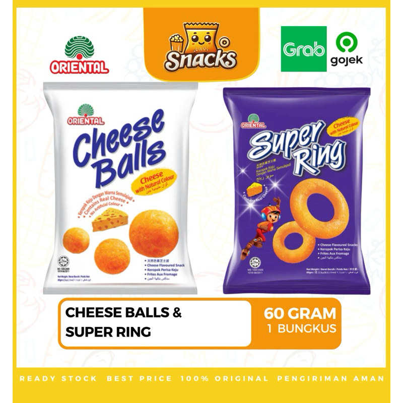 Jual Lav.Snacks Super Ring / Cheese Balls Snack Import Malaysia 60GR ...