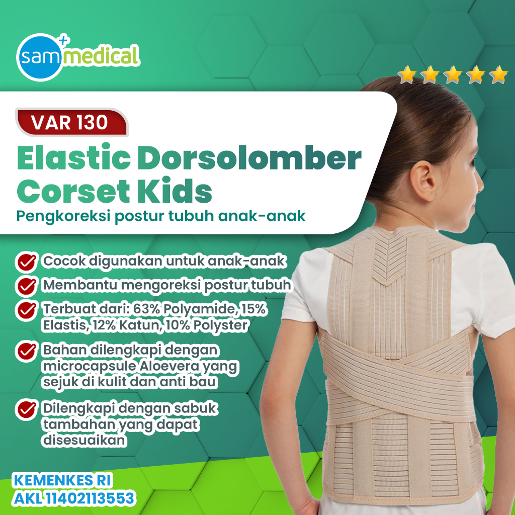 Jual Variteks Kids Elastic Dorso Lumbar Korset - VAR 130 / Penegak ...