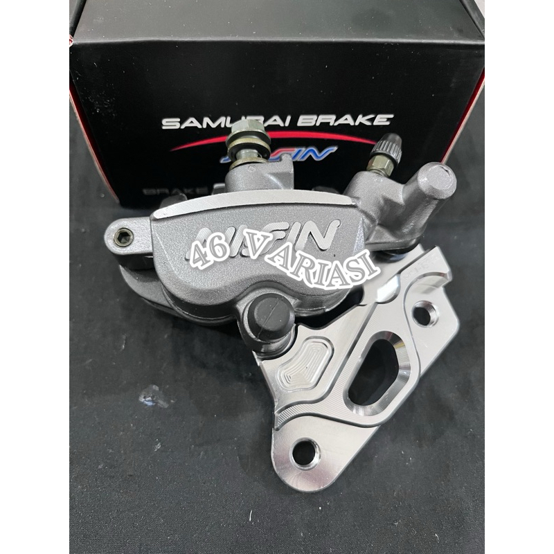 Jual PAKET KALIPER SAMURAI 2PISTON MX KING VIXION BREKET 300mm SB2P | Shopee Indonesia