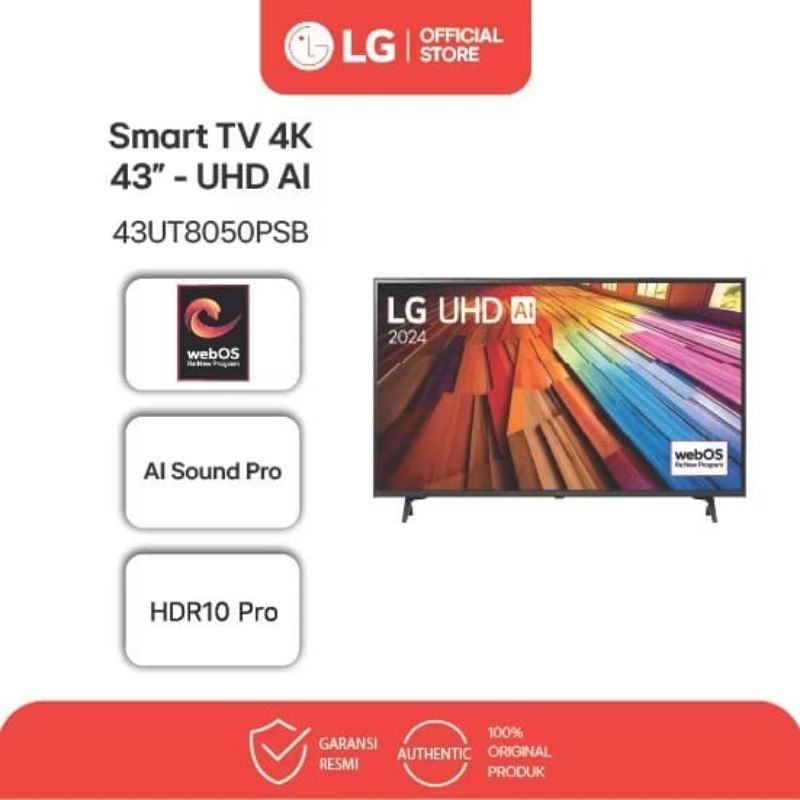Jual LG UHD Smart TV 4K 43 Inch 43UT8050 | Shopee Indonesia