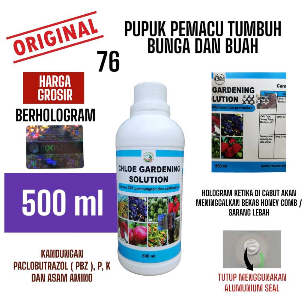 Jual Pupuk ZPT NATURE Booster Original 76 Hormon Pembungaan dan Pembuahan Diluar Musim 500ml ...