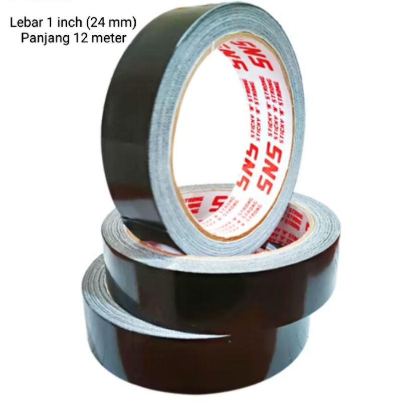 Jual Lakban Hitam / Isolasi Hitam 1 Inch (24 mm) x 12 meter | Shopee ...