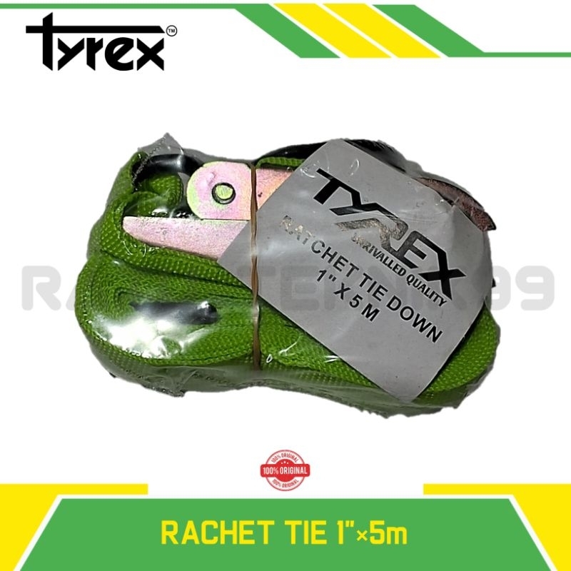 Jual TYREX Ratchet Tie Down Cargo Lashing Belt 1" x 5M Pengikat Barang ...