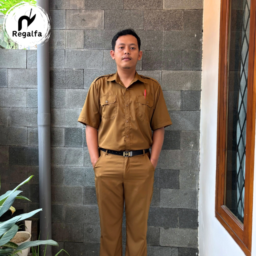 Jual Setelan Baju Seragam Khaki PDH Pemda Pria Resmi Model Lengan ...