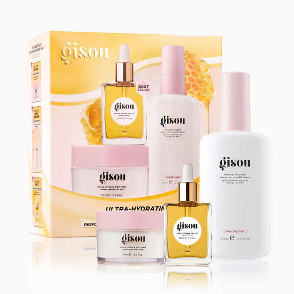 Jual GISOU Ultra Hydrating Hair Heroes 3in1 SET GISOU Honey Infused ...