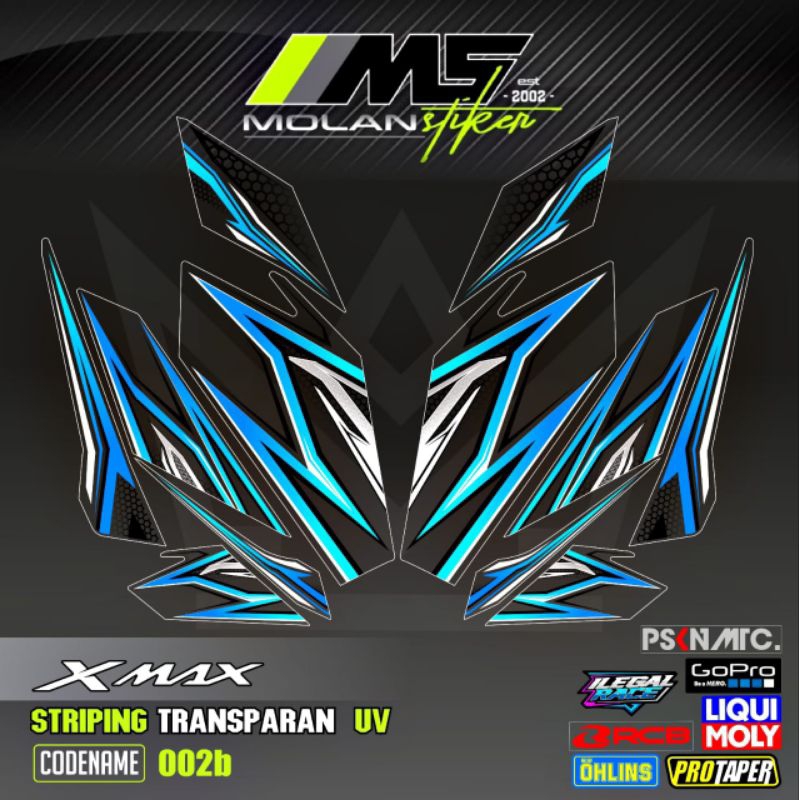 Jual Decal Sticker Striping Variasi Transparan Uv Xmax Connected Xmax ...