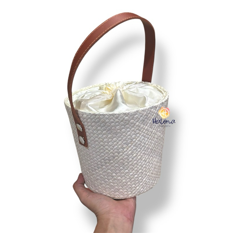 Jual Tas Ember Handbag Wanita Souvenir Hampers Anyaman Pandan single ...
