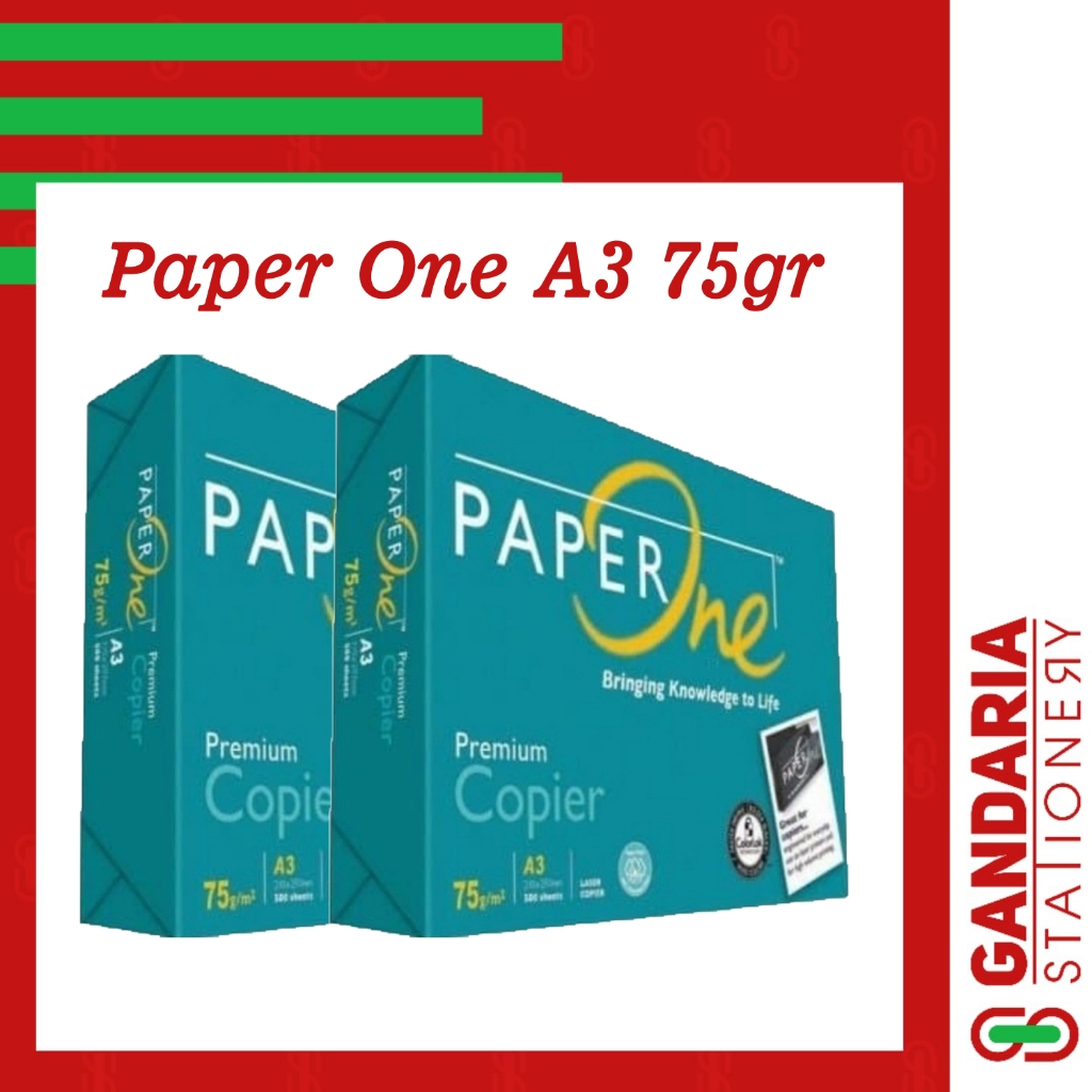 Jual Kertas A3 75gr Paper One isi 500 lembar | Shopee Indonesia