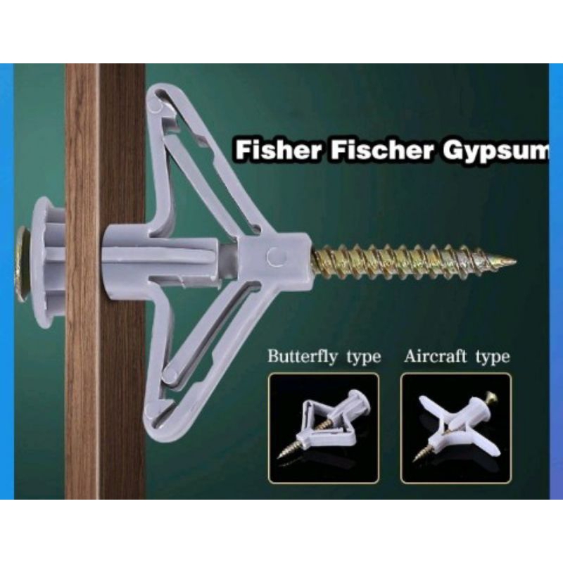 Jual [INCLUDE SEKRUP] Viser Gypsum + sekrup/ Nylon Toogle + Screw ...