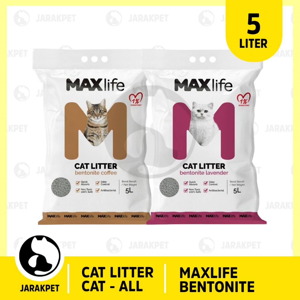 Jual Pasir kucing maxlife 5 Liter - Maxlife cat liter bentonite ...