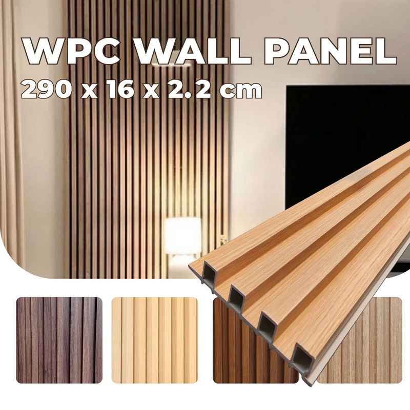 Jual [2.9 meter*16 cm*2.2cm] Wood WPC Wall panel Dekorasi Dinding Anti Rayap Dan Anti Air Wood ...