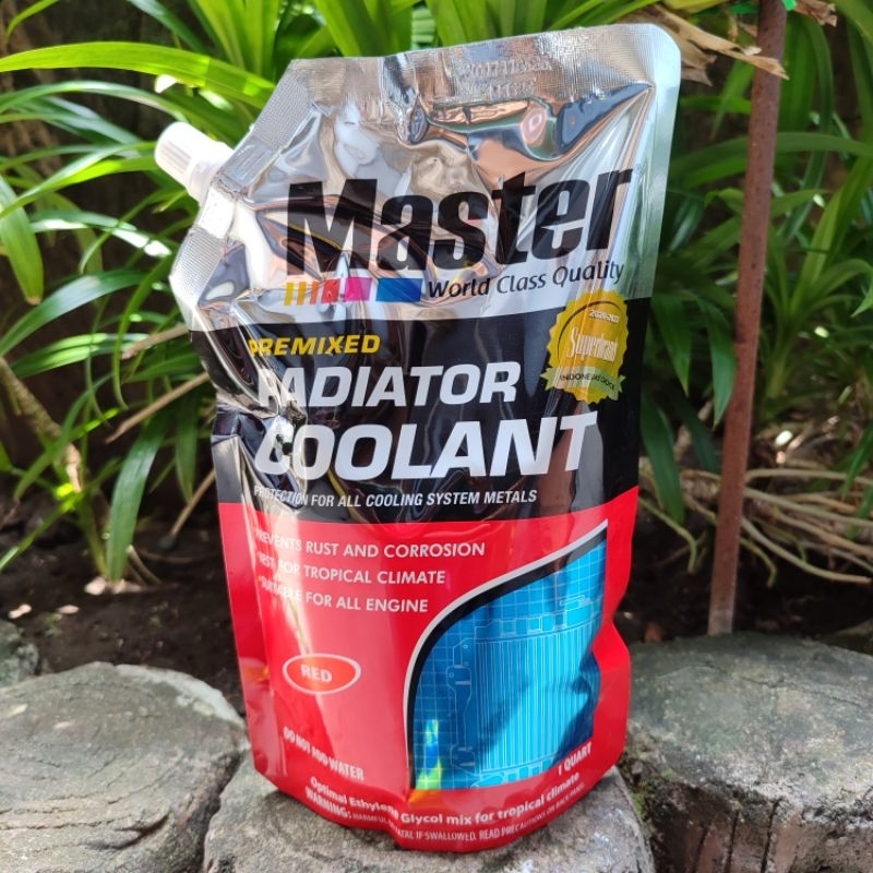 Jual Air Radiator Coolant Master Warna Merah | 1L | Shopee Indonesia