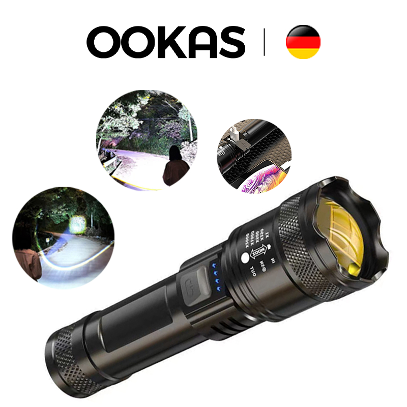 Jual OOKAS senter zoom senter swat bohlam lampu USB senter led terang ...