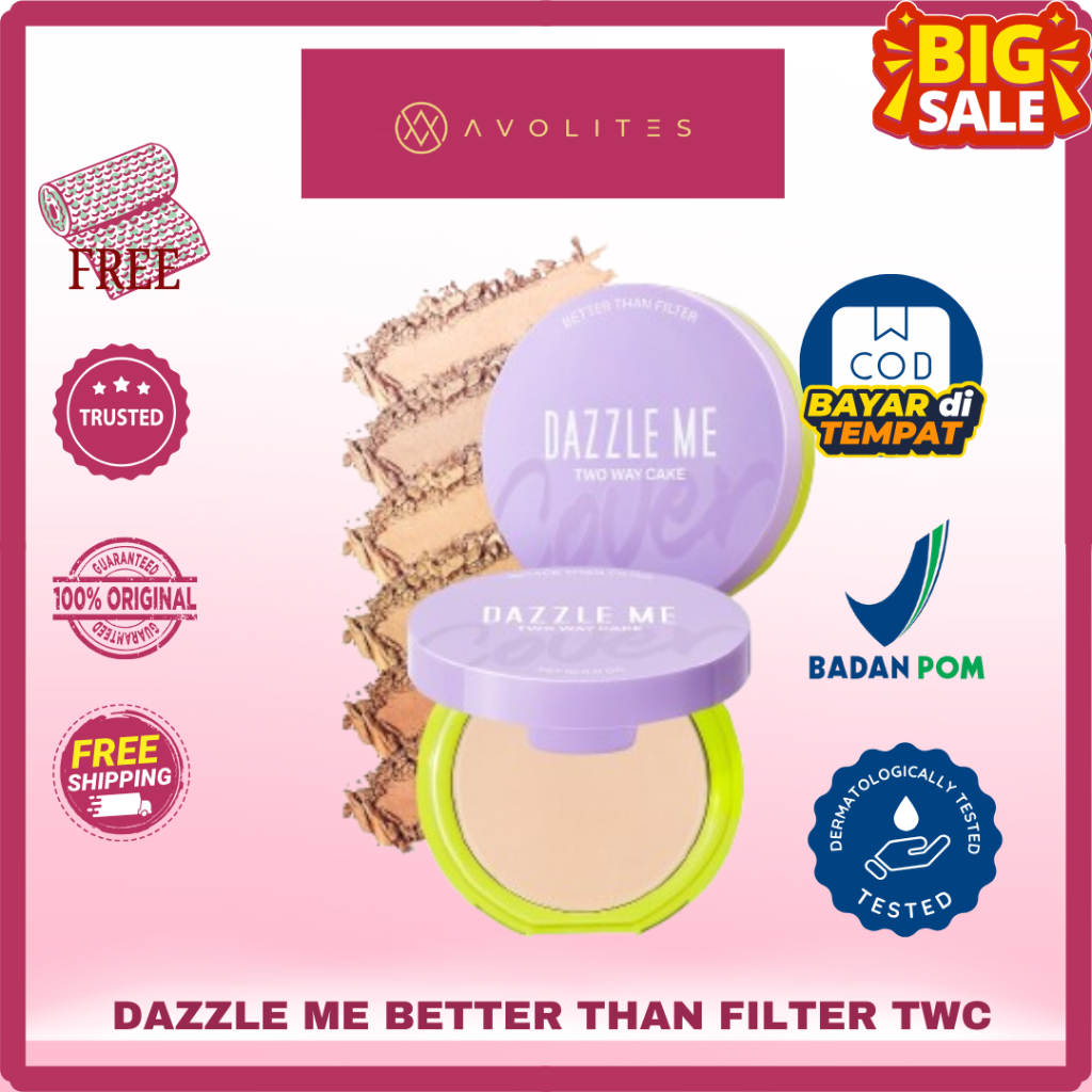 Jual DAZZLE ME Better than Filter Double Kill Two Way Cake Powder ...