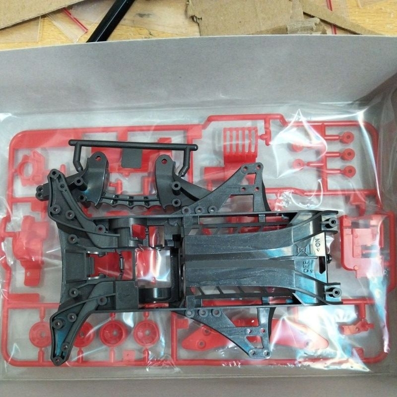 Jual Tamiya FMA chassis set gearbox red+ chassis gunmetal+akar | Shopee ...
