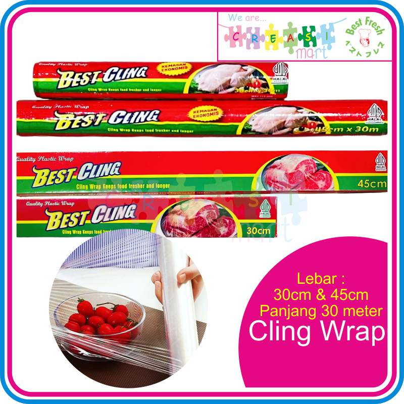 Jual Best Cling Wrap Lebar 30cm / 45cm Panjang 30m Kemasan Box ...