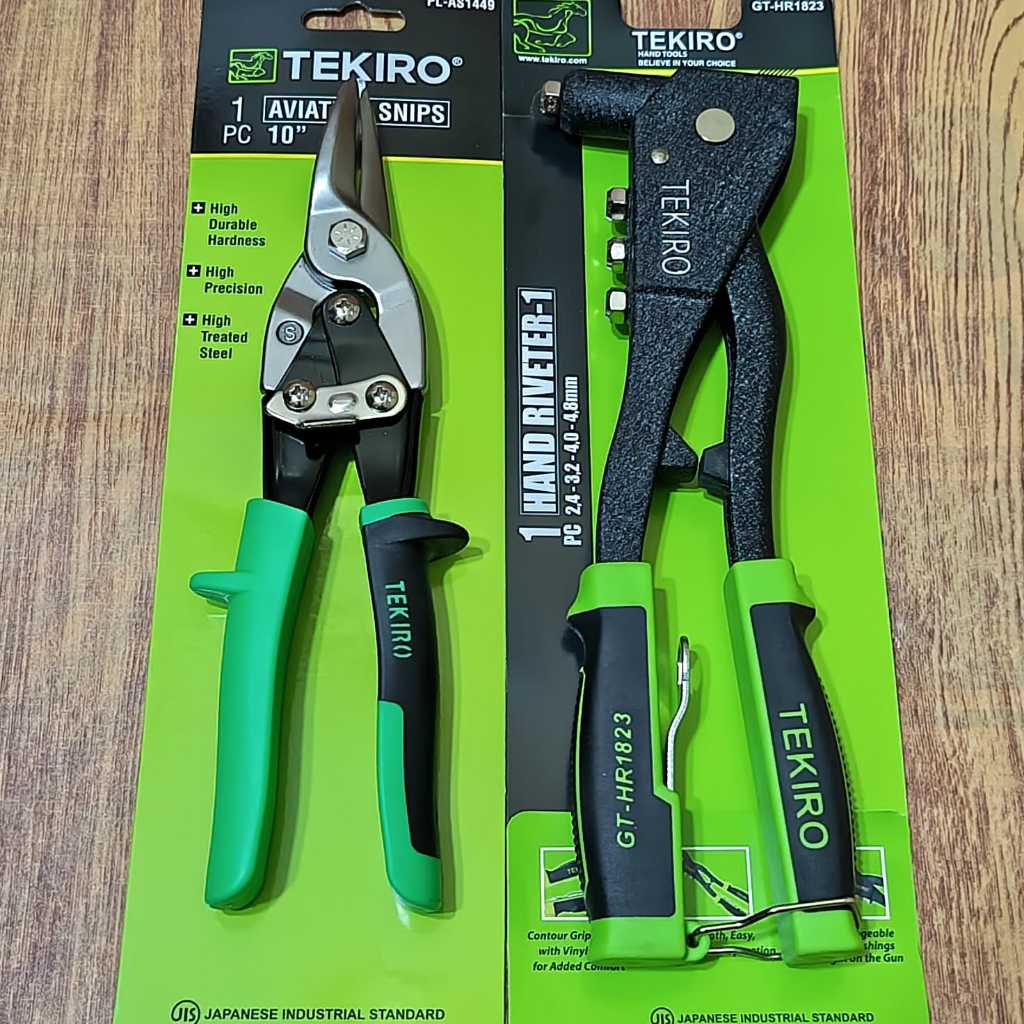 Jual TEKIRO 2 SET Paket Tang Rivet + Gunting Baja Ringan 10 Inch ...