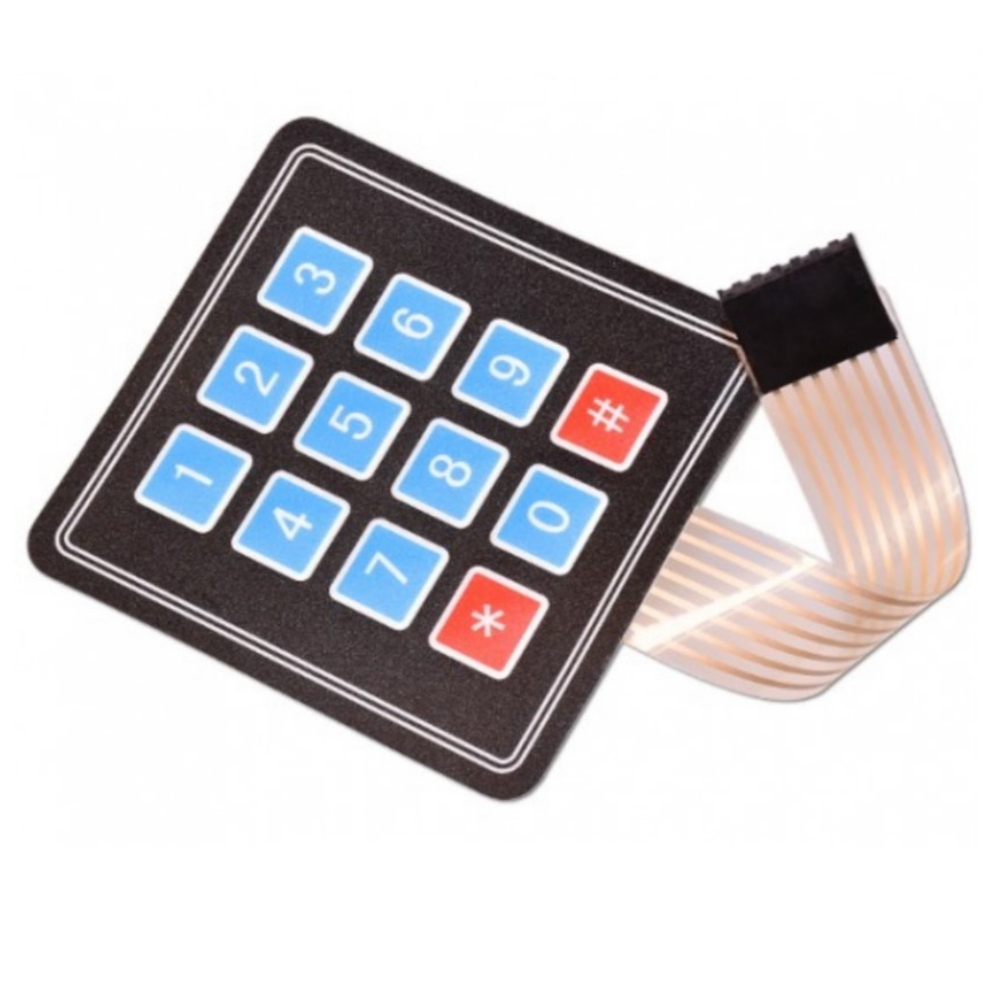 Jual Keypad 3X4 Matrix Keyboard 12 Key Membrane Untuk Arduino Tombol ...