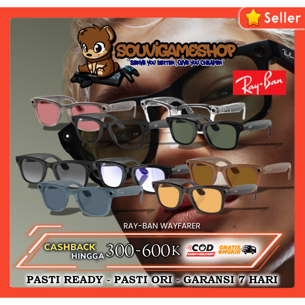 Jual Kacamata Pintar Ray-Ban Meta Smart Glasses RayBan Wayfarer (Large ...