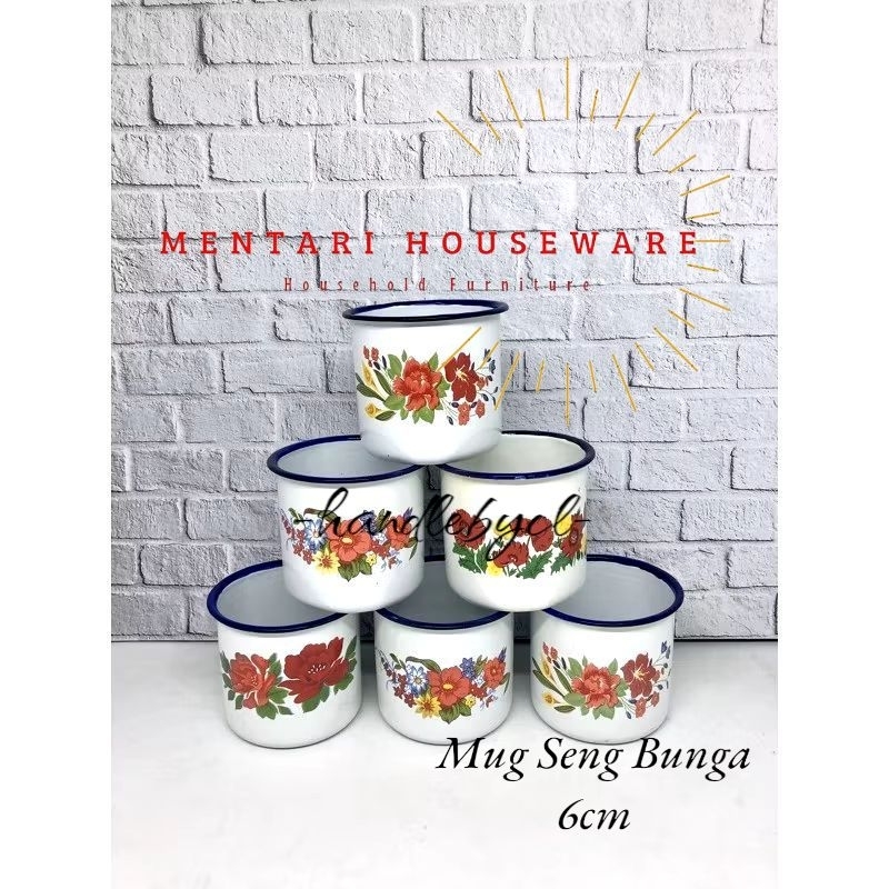 Jual MUG SENG BUNGA JADUL 6CM | Shopee Indonesia