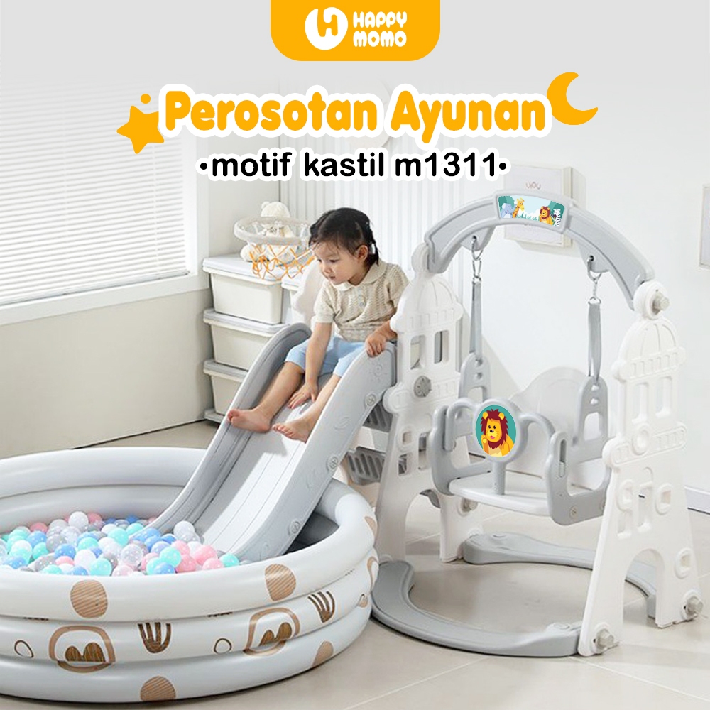 Jual 𝗛𝗔𝗣𝗣𝗬 𝗠𝗢𝗠𝗢 Mainan Perosotan Anak Perosotan Ayunan Anak M1311 ...