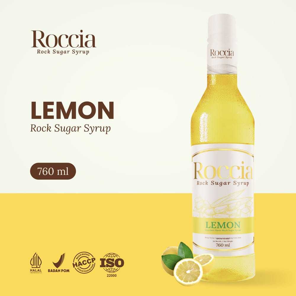 Jual Roccia Rock Sugar Syrup Lemon - Syrup Gula Batu Rasa Lemon 760ml ...