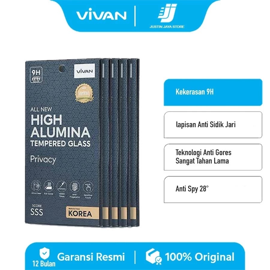 Jual VIVAN Tempered Glass Privacy Premium Iphone Series XR 11 12 13 14 ...