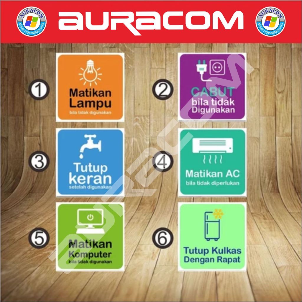Jual AKRILIK Hemat Energi, Matikan lampu, Cabut Colokan Listrik, Tutup Keran, Matikan AC ( A 229 ...
