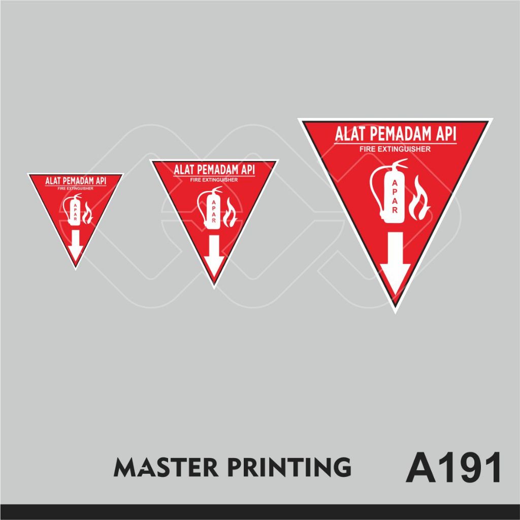 Jual A191 - Acrylic Sign, Stiker Akrilik APAR (Alat Pemadam Api Ringan ...