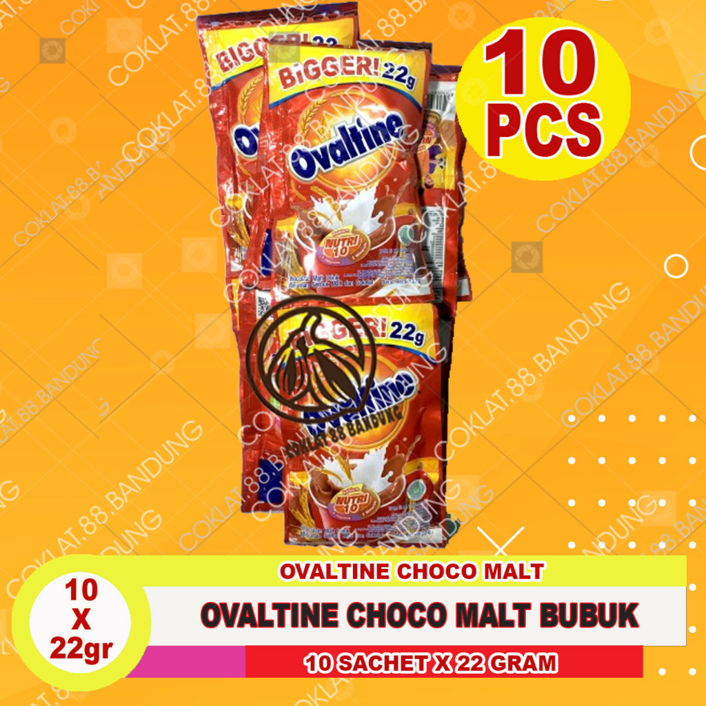 Jual Ovaltine Renceng Choco Malt 10 Sachet x 22 gr, Susu Ovaltine Bubuk ChocoMalt Renteng 10 pcs ...