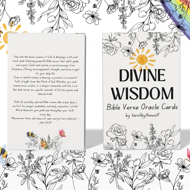 Jual Tarotbythewolf - Divine Wisdom Bible Scripture Oracle Card Deck ...