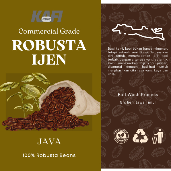 Jual Kafi Kopi Robusta Gn Ijen Java Medium Roast Commercial Grade | Shopee Indonesia